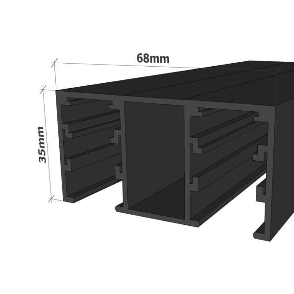 Double Glazed Glass Partition Channel 35mm -Ceilings &Walls