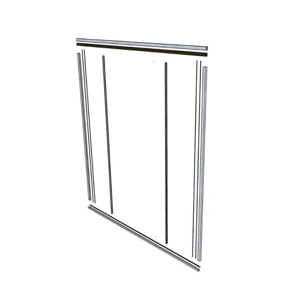 Glass Partition Hardware Kit Up to 3m (h) x 3m (w) - No Door