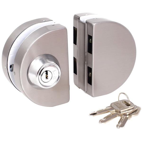 Glass Door Lock -No holes required -10 &12mm Glass - Retrofit